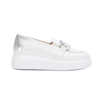 Wonders Zweifarbiger Lederschlupfschuh mit Keilabsatz - - Shoes - Damen - Wei&szlig; - 42 EU