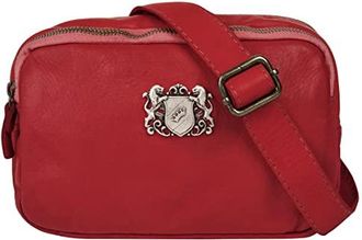 Samantha Look Sac à bandoulière Femme cuir véritable | Fabriqué en Italie | Sac de soirée élégant | Sac bandoulière 2 en 1 avec fermeture éclair 021677