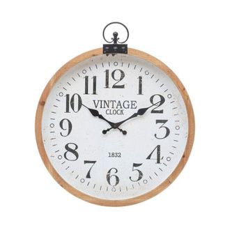 Atmosphera Horloge Mural Vintage Yago 66cm Naturel