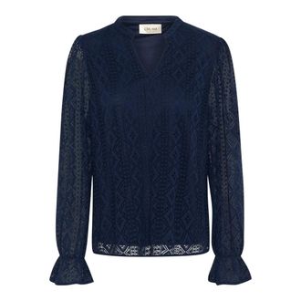Cream Spitzenbluse Navy Blazer - - Blouses & Shirts - Damen - Blau - XS