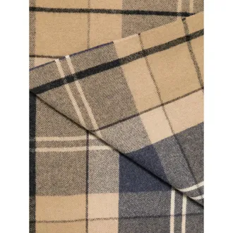 Barbour Mens Tartan Scarf Neutrals-Blue Lambswool Neutrals/blue Scarfs
