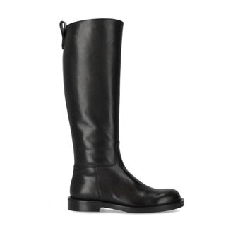 Guglielmo Rotta Schwarzer Leder Percy Stiefel mit Rei&szlig;verschluss - - Shoes - Damen - Schwarzk - 36 EU