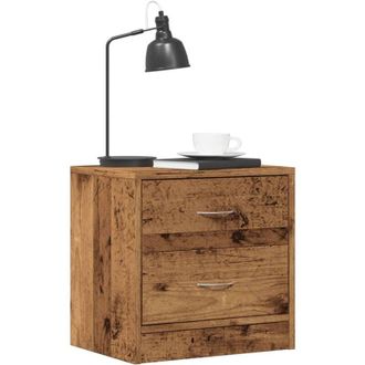 vidaXL Nachttische 2 Stk. Altholz-Optik 40x30x40 cm Holzwerkstoff Vidaxl