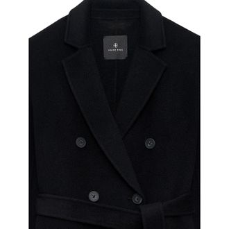 Anine Bing Wool-Cashmere Blend Coat - Black