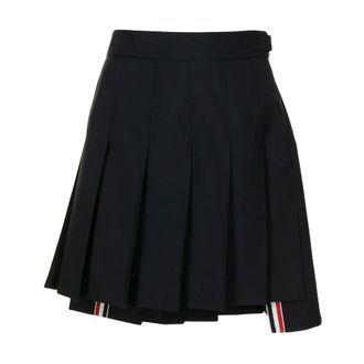 Thom Browne Femme, Jupes, Noir, Taille: 30 FR Jupe Pliss&eacute;e &Eacute;l&eacute;gante pour Femmes