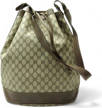 Gucci Crossbody Bags - VINTAGE GUCCI GM SUPREME GG CANVAS EIMER TASCHE - Gr. unisize - in Beige - f&uuml;r Damen