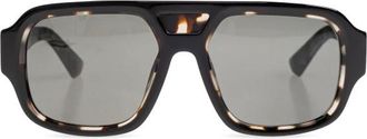 Dolce & Gabbana Homme, Accessoires, Noir, Taille: 55 MM Lunettes de soleil rectangulaires