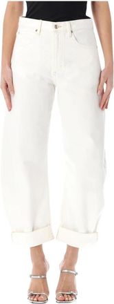 Frame Denim Femme, Jeans, Blanc, Taille: W27 Jean Bubble Taille Haute