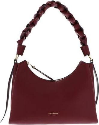 Coccinelle Cuir sac à épaule Boheme Grana Double Shoulder Bag Ribes/Prune framboise