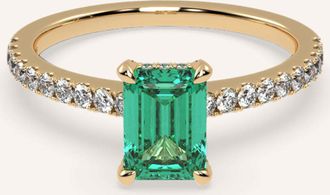 VEYNOU Veynou Ring Darcy Smaragd Aus 14 Karat Gelbgold Und 1ct. Smaragd Und Lab-Grown Diamanten gold