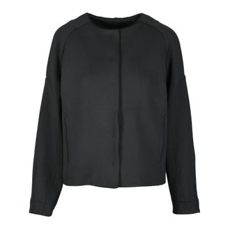 Max Mara Freizeitjacke aus Polyester-Elasthan-Mix - - Jackets - Damen - Schwarzk - XL