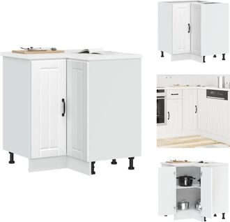 vidaXL K&uuml;chen-Eckunterschrank Lucca Wei&szlig; Holzwerkstoff - K&uuml;cheneckunterschrank - K&uuml;cheneckunterschr&auml;nke - Eckunterschrank - K&uuml;chen-Eckunterschrank