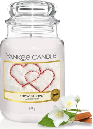 Yankee Candle Company Duftkerze im Glas (gro&szlig;) | Snow In Love | Kerze mit langer Brenndauer bis zu 150 Stunden | Perfekte Geschenke f&uuml;r Frauen