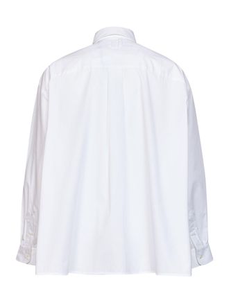 Jacquemus Cotton Poplin with Honeycomb Plastron Shirt - White