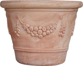 Biscottini International Terrakotta töpfe 103 x 75 cm | Pflanzentopf Gross Made in Italy | Terracotta blumentopf groß | Terracotta Topf für den Garten