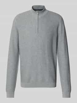 Olymp Level 5 Strickpullover mit Troyer-Kragen