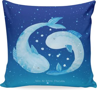 Mr. & Mrs. Panda Dekokissen Sternzeichen Fische - Geschenk, Sofakissen, Fische Sternzeichen, Kissenh&uuml;lle, Geschenk Februar, sofakissen, Astrologie
