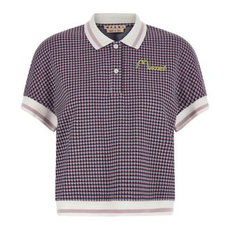 Marni Kariertes Poloshirt - - Tops - Damen - Mehrfarbig - XS