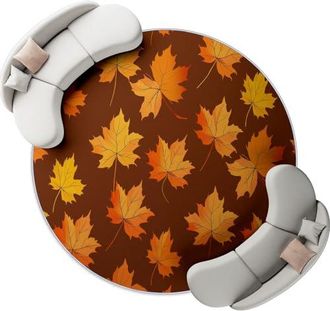 Generic 150 cm Tapis Rond en Laine synth&eacute;tique - Motif Automne Plantes Feuilles D&Eacute;rable antid&eacute;rapant Lavable Tapis pour Chambre denfant Salle &agrave; Manger Salle d