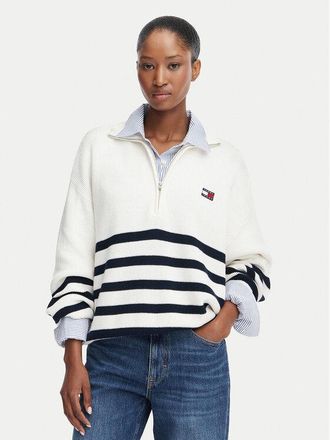 Tommy Jeans Pullover DW0DW22928 Creme Regular Fit