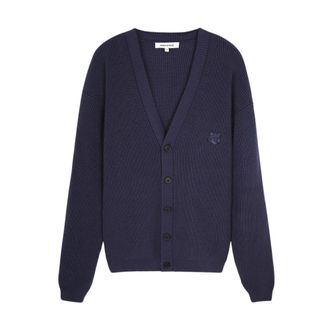Maison Kitsun&eacute; Herren, Strickwaren, Blau, MGr&ouml;&szlig;e