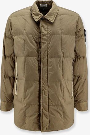 Stone Island Garment Dyed Crinkle Reps NY recycled nylon down jacket with side logo patch - STONE ISLAND - gender_Man