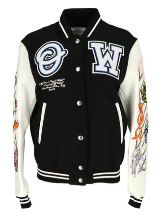 Off-white Lang&auml;rmelige Bomberjacke - Schwarz