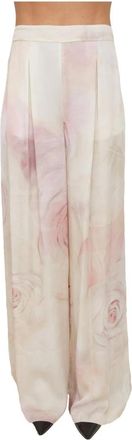 Blugirl Femme, Pantalons, Multicolore, Taille: 36 FR Wide Leg Raso Stampato Pant