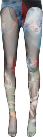 MUGLER x Ambera Wellmann Imposession Strumpfhose - Gr&uuml;n