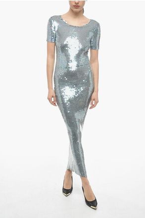 Maison Margiela MM0 Short-sleeved Sequined Maxidress size S
