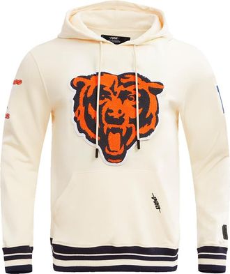Pro Standard Mens NFL Chicago Bears Retro Classics Kapuzensweatshirt Eggshell/Midnight Marineblau XL