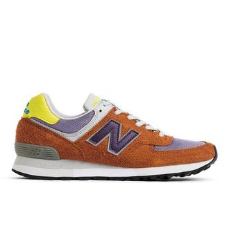 New Balance Unisexe MADE in UK 576 en Orange/Mauve/Vert, Su&egrave;de/Mesh, Taille 39.5 Large