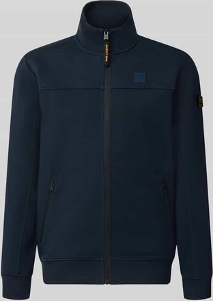 PME Legend Sweatjacke mit Label-Patches und Stehkragen