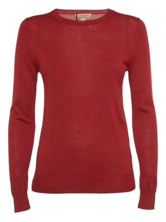 Burberry pull &agrave; coudi&egrave;res contrastantes - Rouge