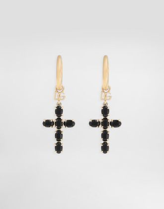 Dolce & Gabbana Ohrringe Mit Kristall-strasskreuzen - Frau Bijoux Mehrfarbig Metall Onesize