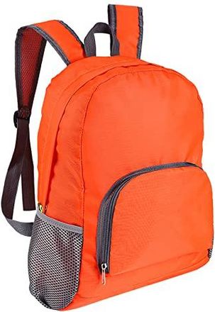 Generic Grand sac &agrave; dos dext&eacute;rieur l&eacute;ger imperm&eacute;able pliable pour ordinateur portable de 17 pouces, Orange, taille unique