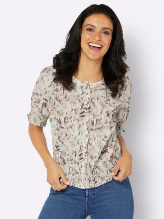Witt Klassische Bluse Druckbluse Kurzarm