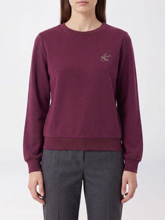 Liu Jo Lang&auml;rmeliges Sweatshirt mit Rundhalsausschnitt und Strass-Logo vorne