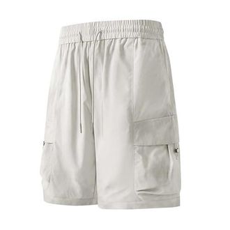 Generic Pantalon cargo pour homme et femme - Short de randonn&eacute;e l&eacute;ger - Avec poches &agrave; fermeture &eacute;clair - 17,8 cm, blanc, 3XL