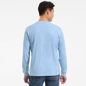 Lands End Super-T Langarm-Shirt, Classic Fit, Herren, Gr&ouml;&szlig;e:56-58 regular, Blau, Baumwolle, by Lands End