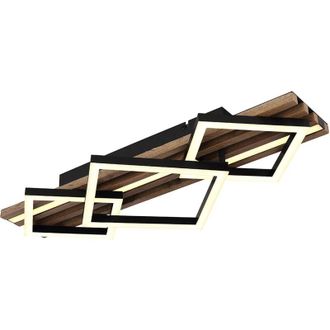 Globo Lighting Deckenleuchte Deckenlampe Holzlampe LED Schlafzimmerlampe 3 Stufen L 61 cm