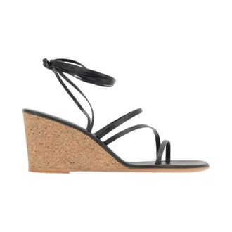 Ancient Greek Sandals Schwarze Keilsandalen mit Schn&uuml;rung - - Shoes - Damen - Schwarzk - 36 EU