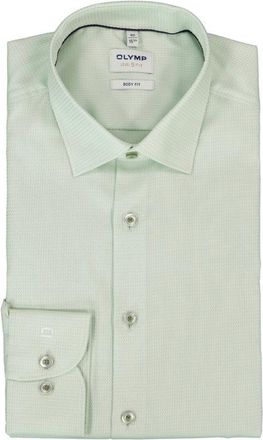 Olymp Herren Hemd gr&uuml;n Baumwoll-Stretch