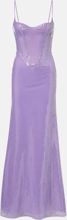 DAVID KOMA Robe mit Pailletten