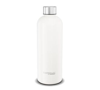 Thermocafé by Thermos THERMOcafé by THERMOS TC DAILY BOTTLE white mat 0,70l, Isolierflasche aus Edelstahl, kohlensäurefest, 6h heiß 12h kalt, absolut dicht, für Schule, Unt