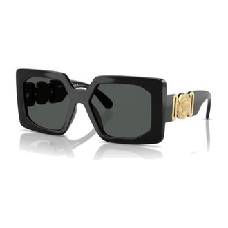 Versace unisex, Accessoires, Noir, Taille: 55 MM Monture Noire Verres Gris Foncé Lunettes de Soleil