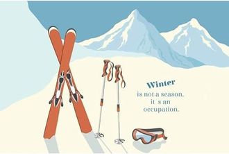 Scenolia Dekotafel Acrylglas Ski 60 x 40 cm | Wanddekoration Qualität | 100% Französisches Produkt