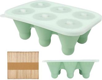 Generico Moules &agrave; glace pour cong&eacute;lateur | Manches &agrave; glace en forme de badminton avec b&acirc;ton en bois, moules &agrave; glace | Fournitures uniques en silicone pour gla&ccedil;