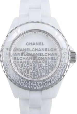 Chanel Pre-owned Tissu montres - Femme - Pre-owned - Blanc - Taille: ONE Size