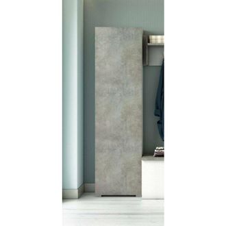 Dmora Dmora - Mehrzweckschrank Fiordaliso, Linearschrank mit 1 Tür und 7 Einlegeböden, Eingangs - oder Badezimmersäule, Modernes Schuhregal, 100% Made in